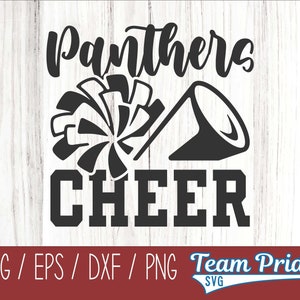 Panthers Cheer SVG Digital Download Printable - Svg, Eps, Dxf, Png File ...