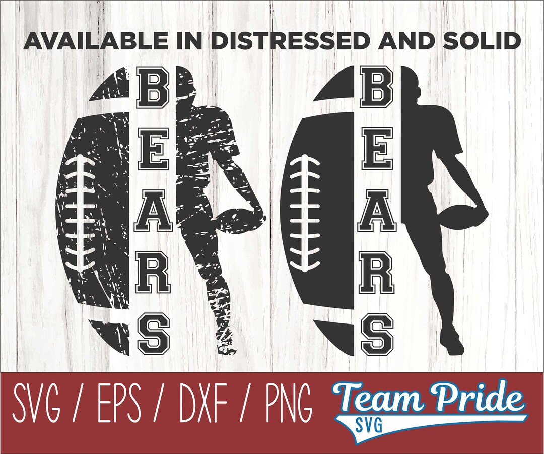 Bears Football SVG Digital Download Printable - Svg, Eps, Dxf, Png File ...