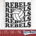 Rebels Volleyball Retro Wave SVG Digital Download Printable - Svg, Eps ...