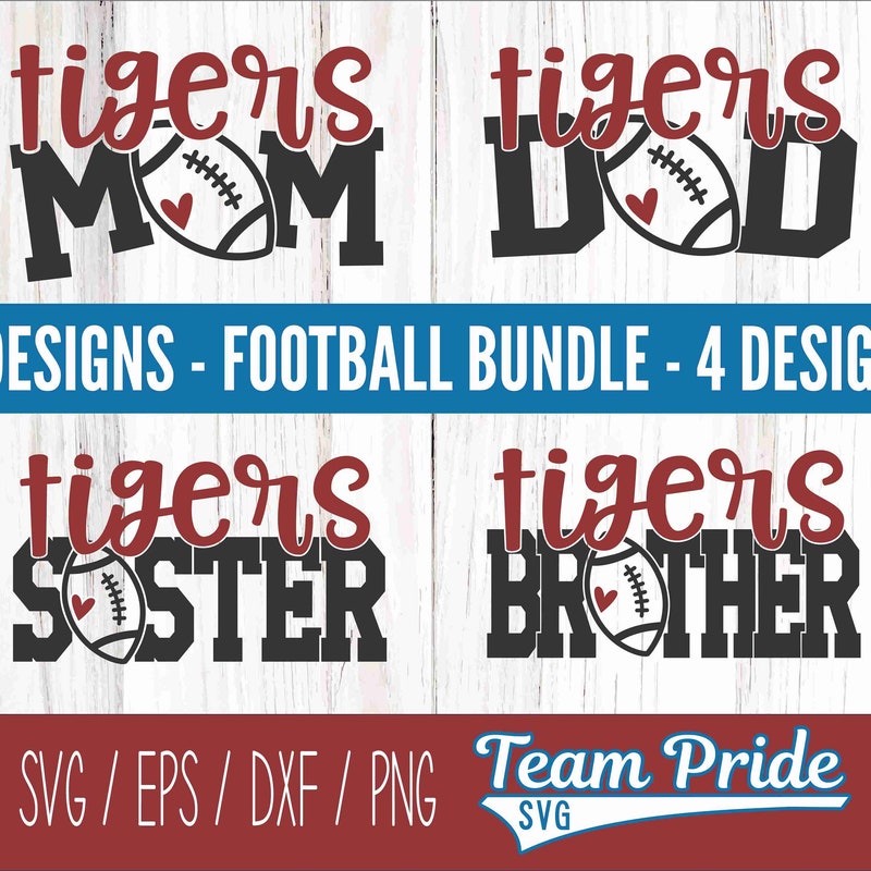 Tiger Football Svg - Etsy