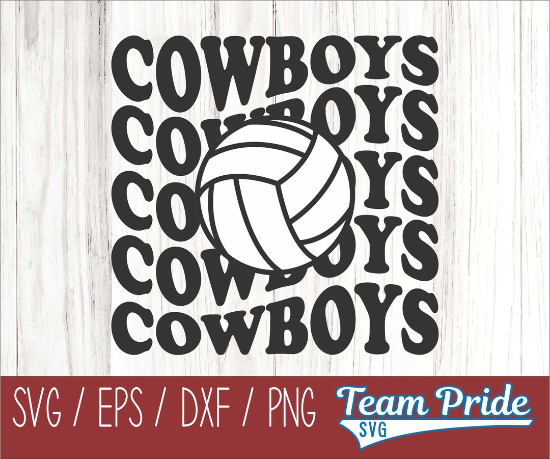 Cowboys Volleyball Retro Wave SVG Digital Download Printable - Svg, Eps ...