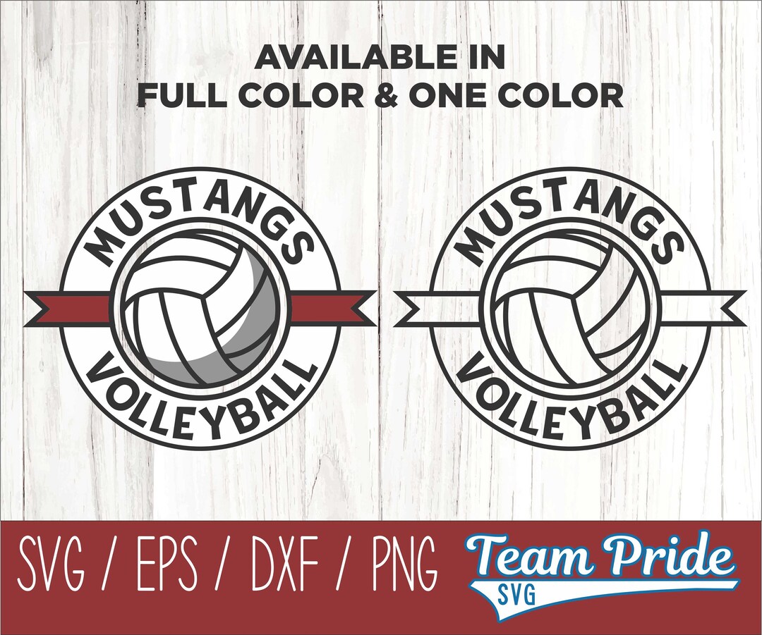 Mustangs Volleyball SVG Digital Download Printable - Svg, Eps, Dxf, Png ...
