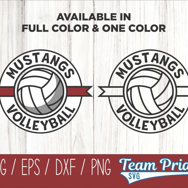 Mustang Volleyball Svg - Etsy