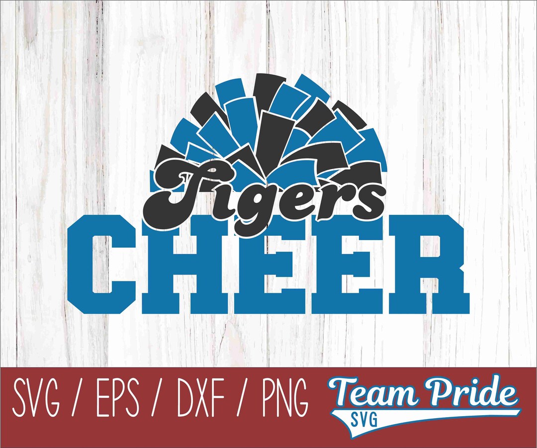 Tigers Cheer Pom Pom SVG Digital Download Printable - Svg, Eps, Dxf ...