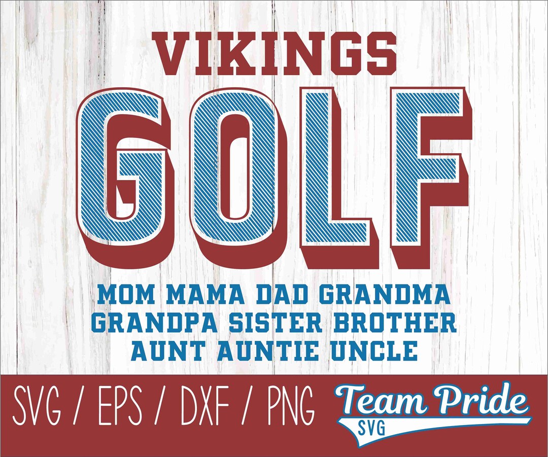 Golf SVG Vikings Digital Download Printable Svg, Eps, Dxf, Png Golf ...
