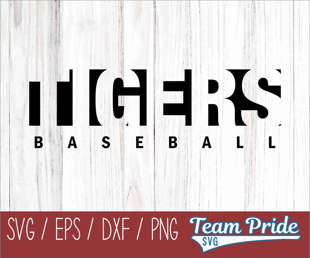 Tigers Baseball Cut Out Digital Download Printable - Svg, Eps, Dxf, Png ...