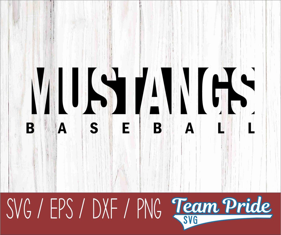 Mustangs Baseball Cut Out Digital Download Printable - Svg, Eps, Dxf ...