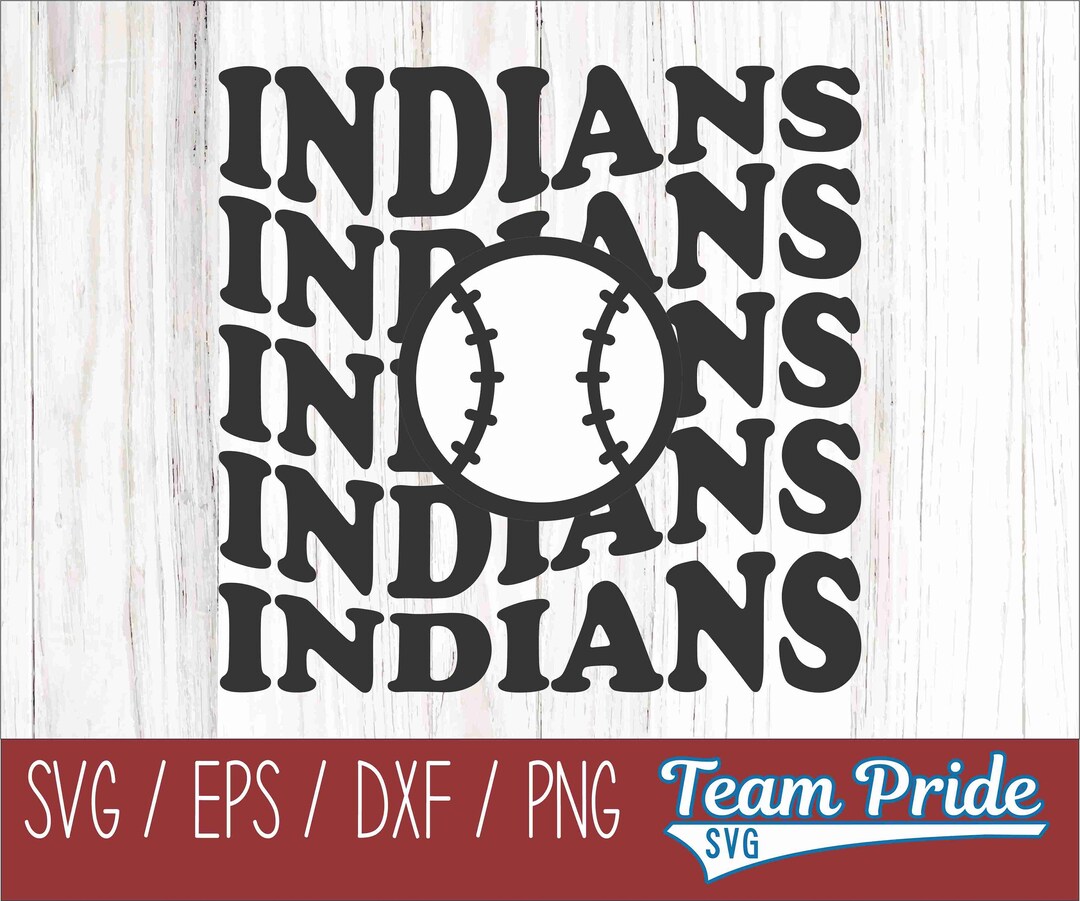 Indians Baseball SVG Digital Download Printable - Svg, Eps, Dxf, Png ...