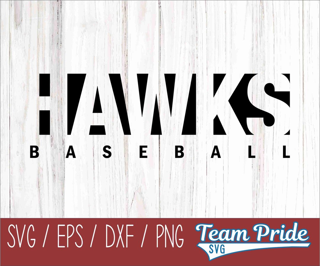 Hawks Baseball Cut Out Digital Download Printable - Svg, Eps, Dxf, Png ...
