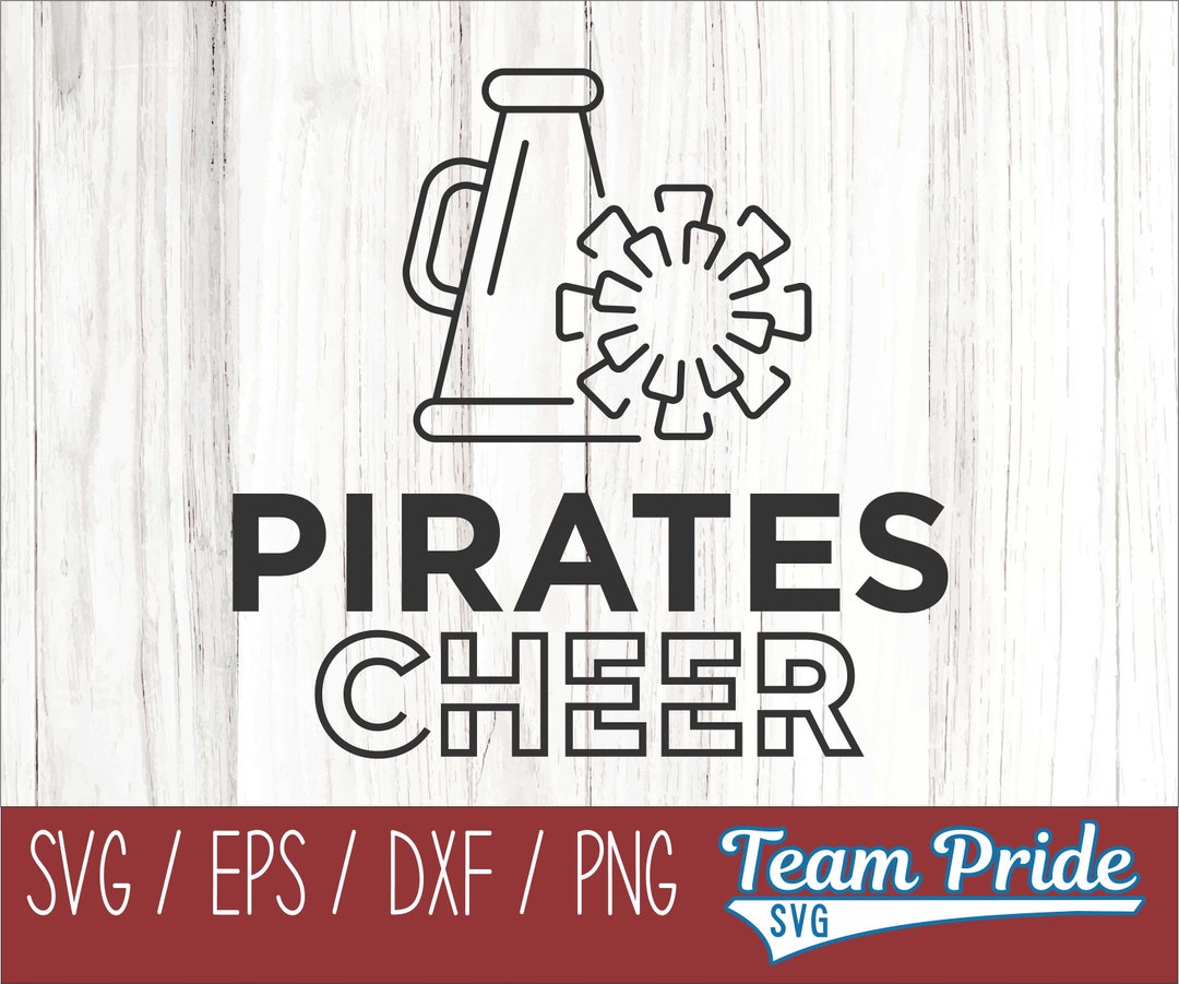 Pirates Cheer Line Art SVG Digital Download Printable - Svg, Eps, Dxf ...