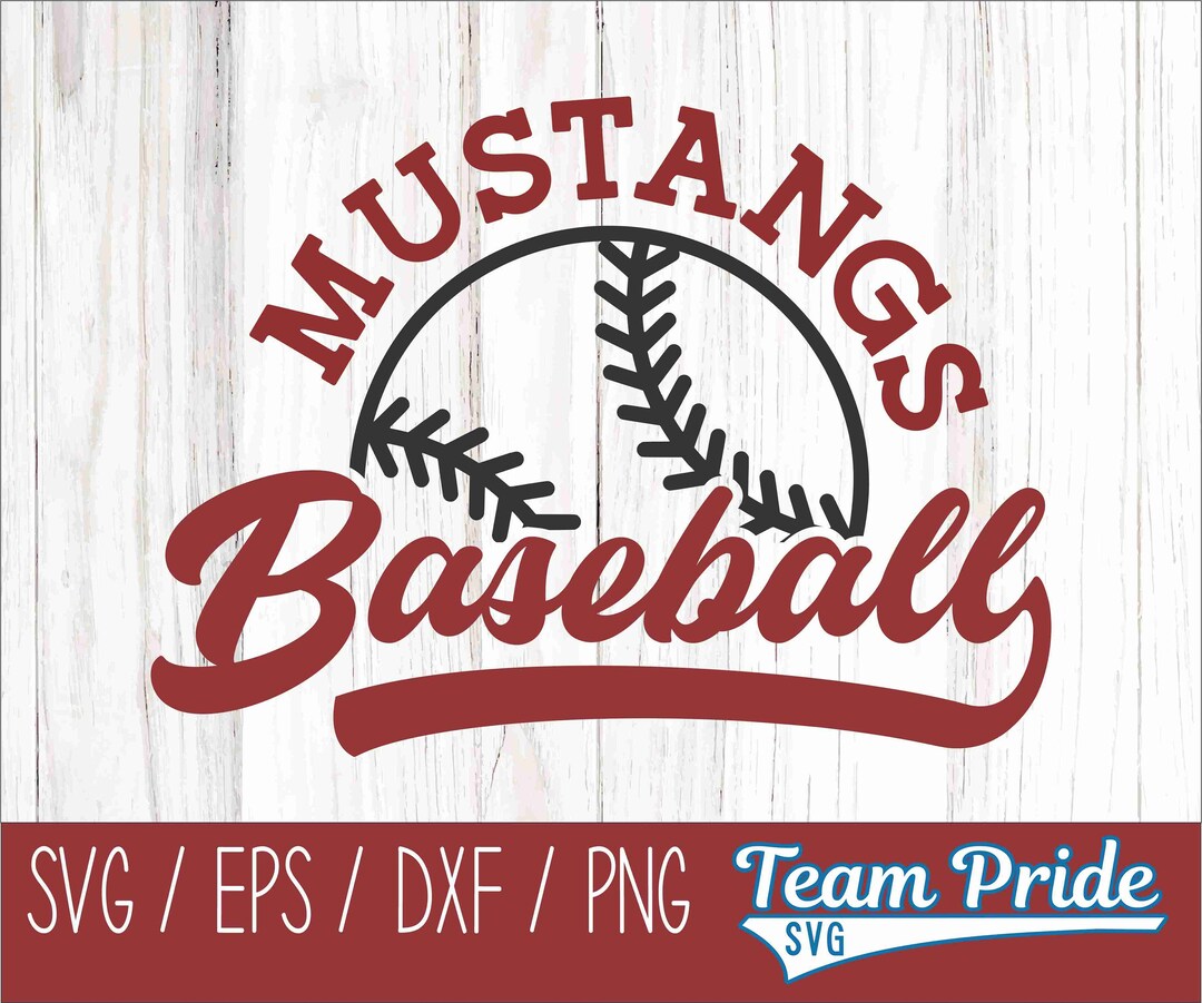 Mustangs Baseball Svg/dxf/eps/png Files - Sports Team Logo for Cutting ...