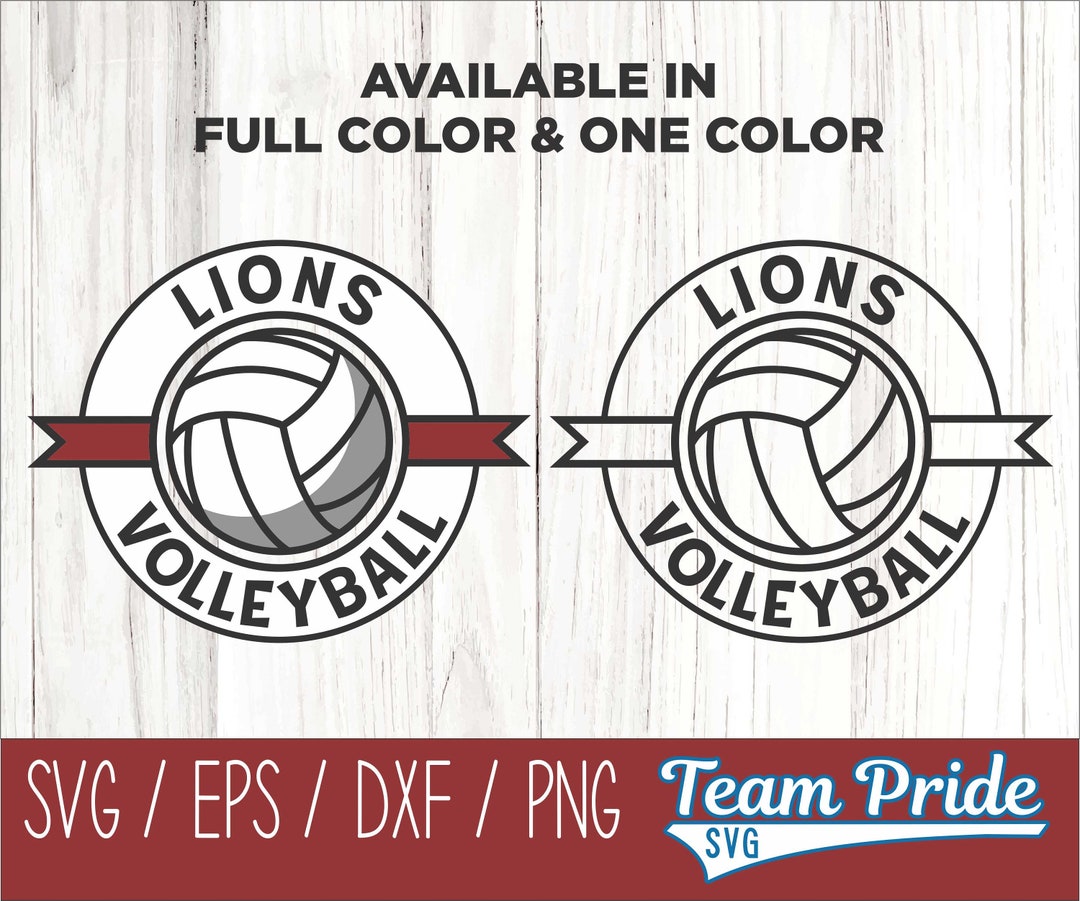 Lions Volleyball SVG Digital Download Printable - Svg, Eps, Dxf, Png ...