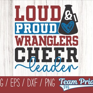 Loud and Proud Wranglers Cheerleader SVG Megaphone Digital Download ...