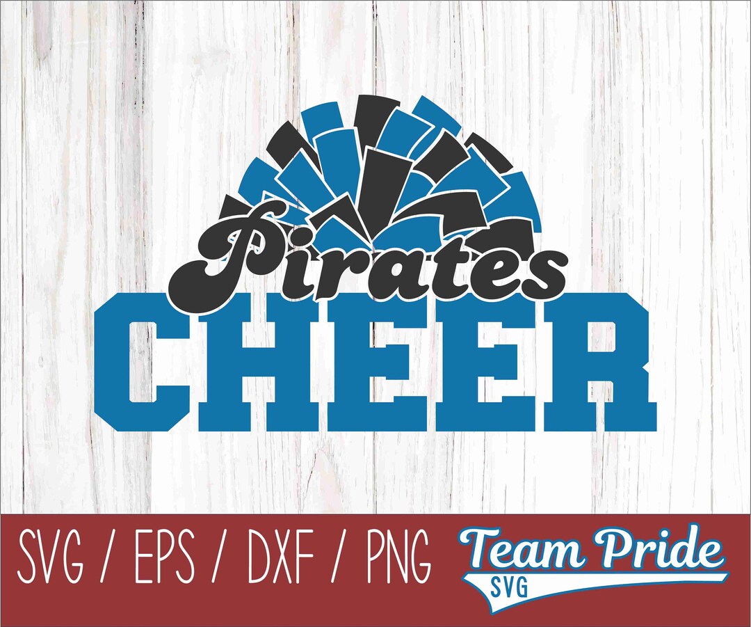 Pirates Cheer Pom Pom SVG Digital Download Printable - Svg, Eps, Dxf ...