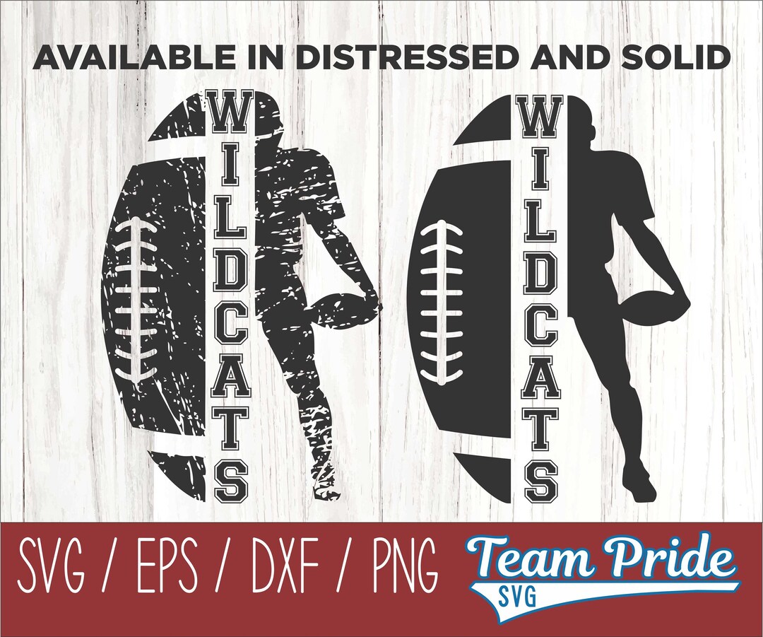 Wildcats Football SVG Digital Download Printable - Svg, Eps, Dxf, Png ...