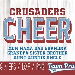Crusaders Cheer Svg Eps Dxf Png Cheerleader, Cheerleading Shirt, Cricut ...