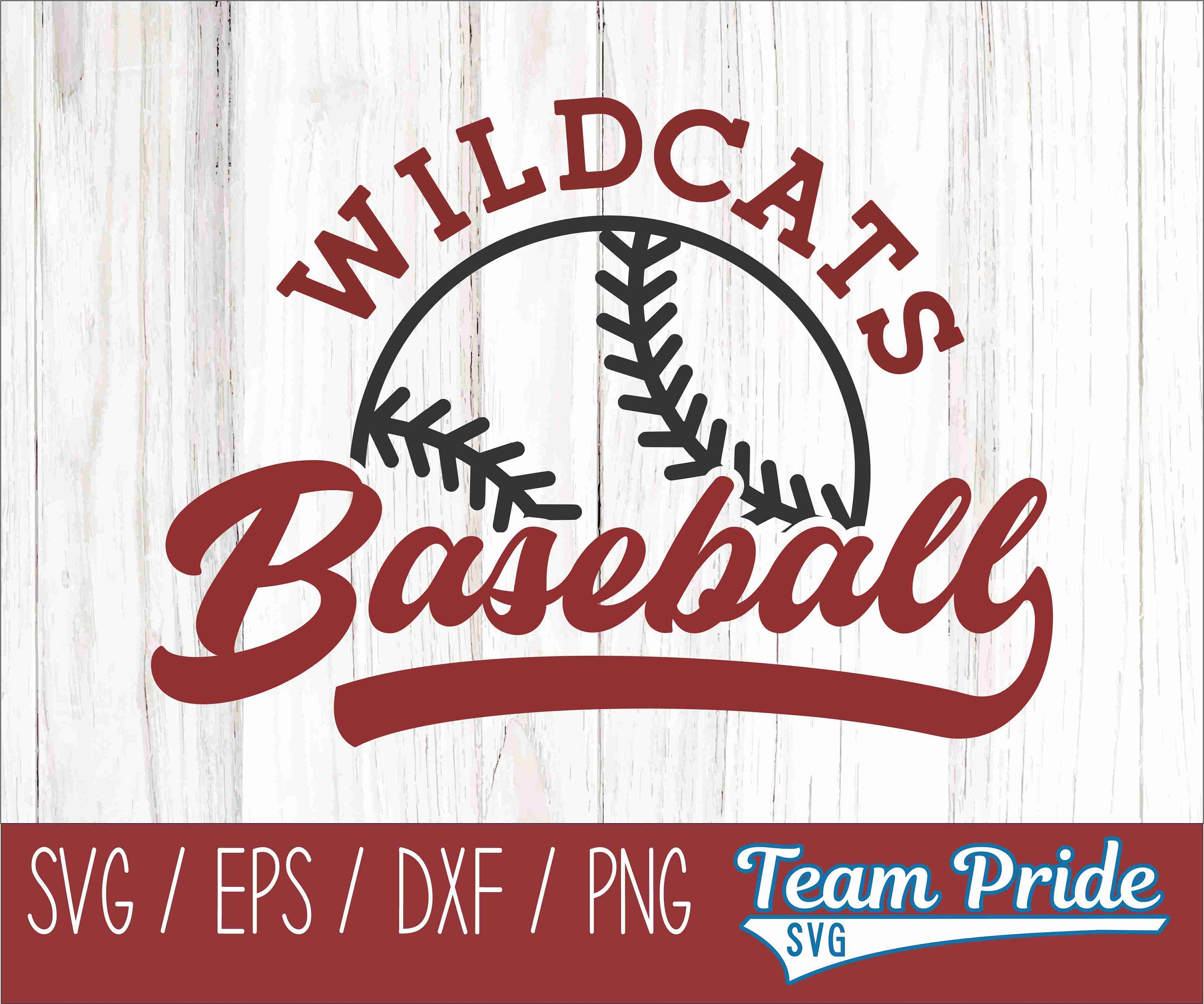 Wildcats Baseball Svg/dxf/eps/png Files - Sports Team Logo for Cutting ...