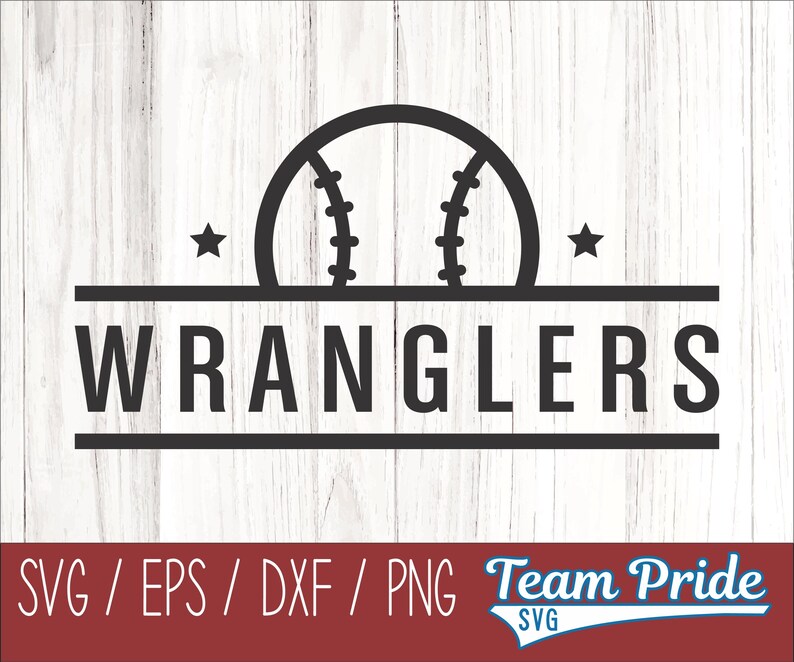 Wranglers Baseball SVG Digital Download Printable - Svg, Eps, Dxf, Png ...
