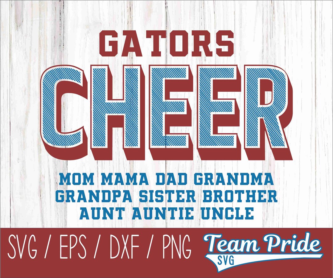 Gators Cheer Svg Eps Dxf Png Cheerleader, Cheerleading Shirt, Cricut ...