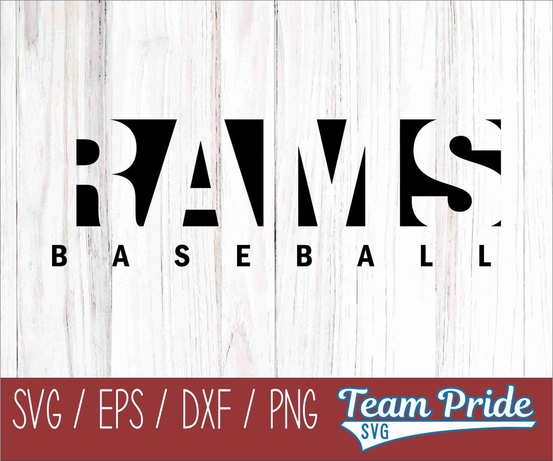 Rams Baseball Cut Out Digital Download Printable - Svg, Eps, Dxf, Png ...