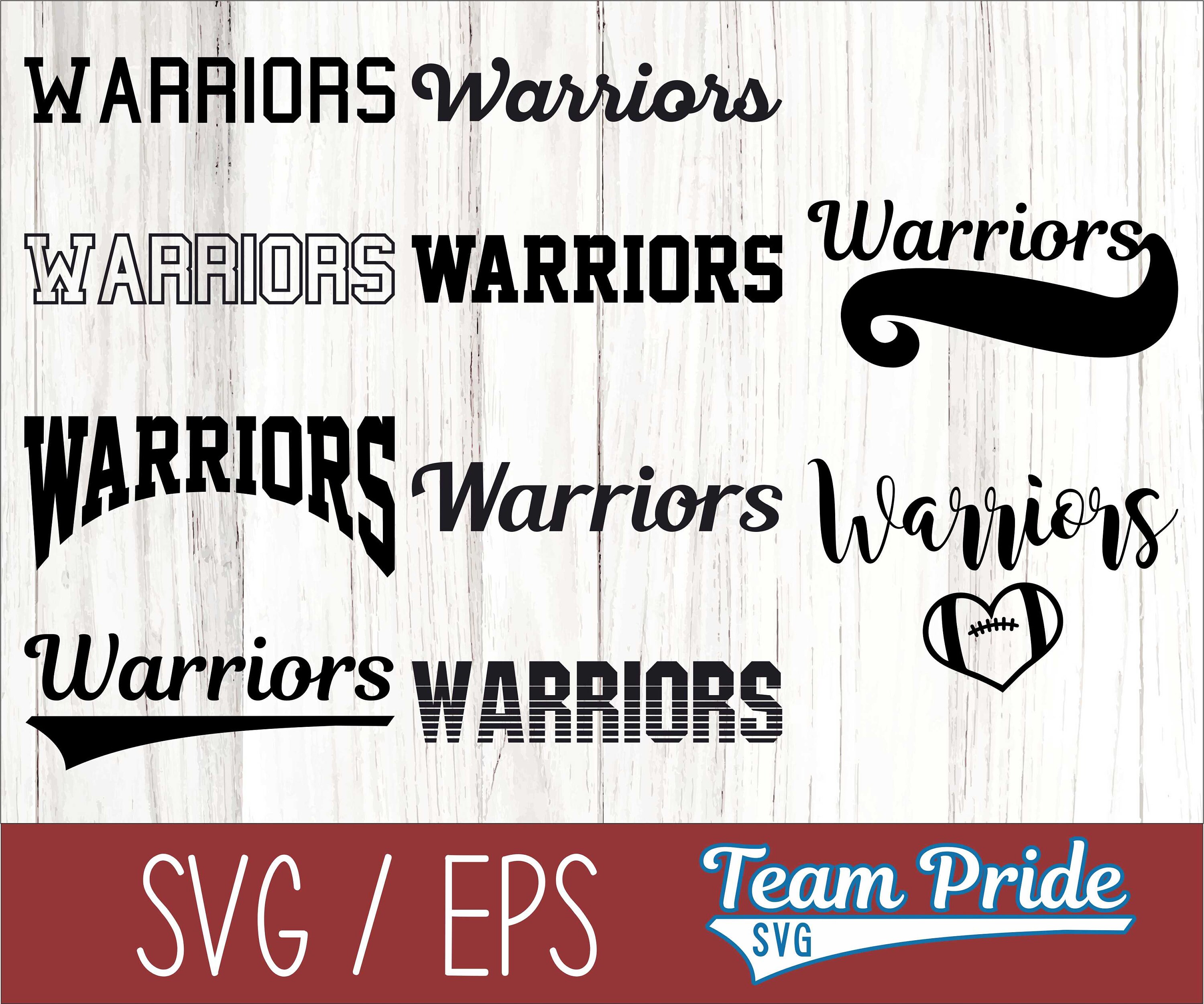 Warriors SVG Bundle Digital Download Warrior Pride Warriors - Etsy