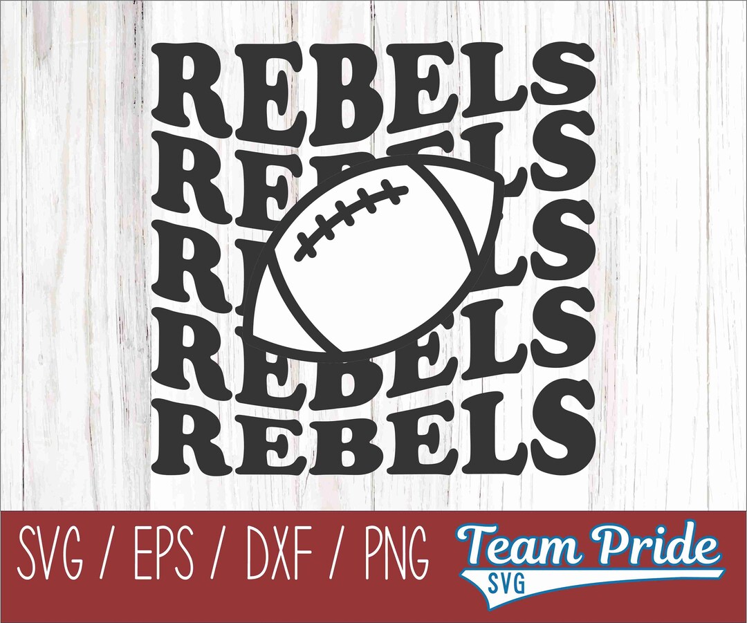 Rebels Football Retro Wave SVG Digital Download Printable - Svg, Eps ...