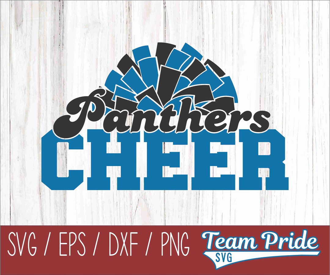 Panthers Cheer Pom Pom SVG Digital Download Printable - Svg, Eps, Dxf ...
