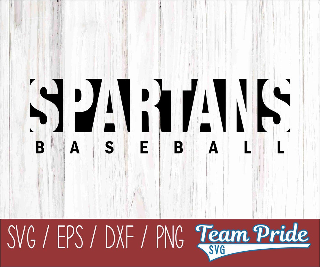 Spartans Baseball Cut Out Digital Download Printable - Svg, Eps, Dxf ...