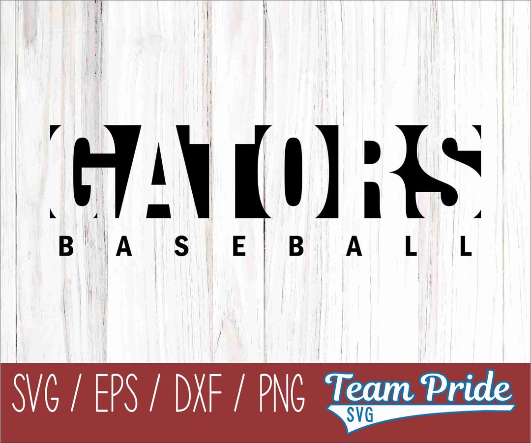Gators Baseball Cut Out Digital Download Printable - Svg, Eps, Dxf, Png ...