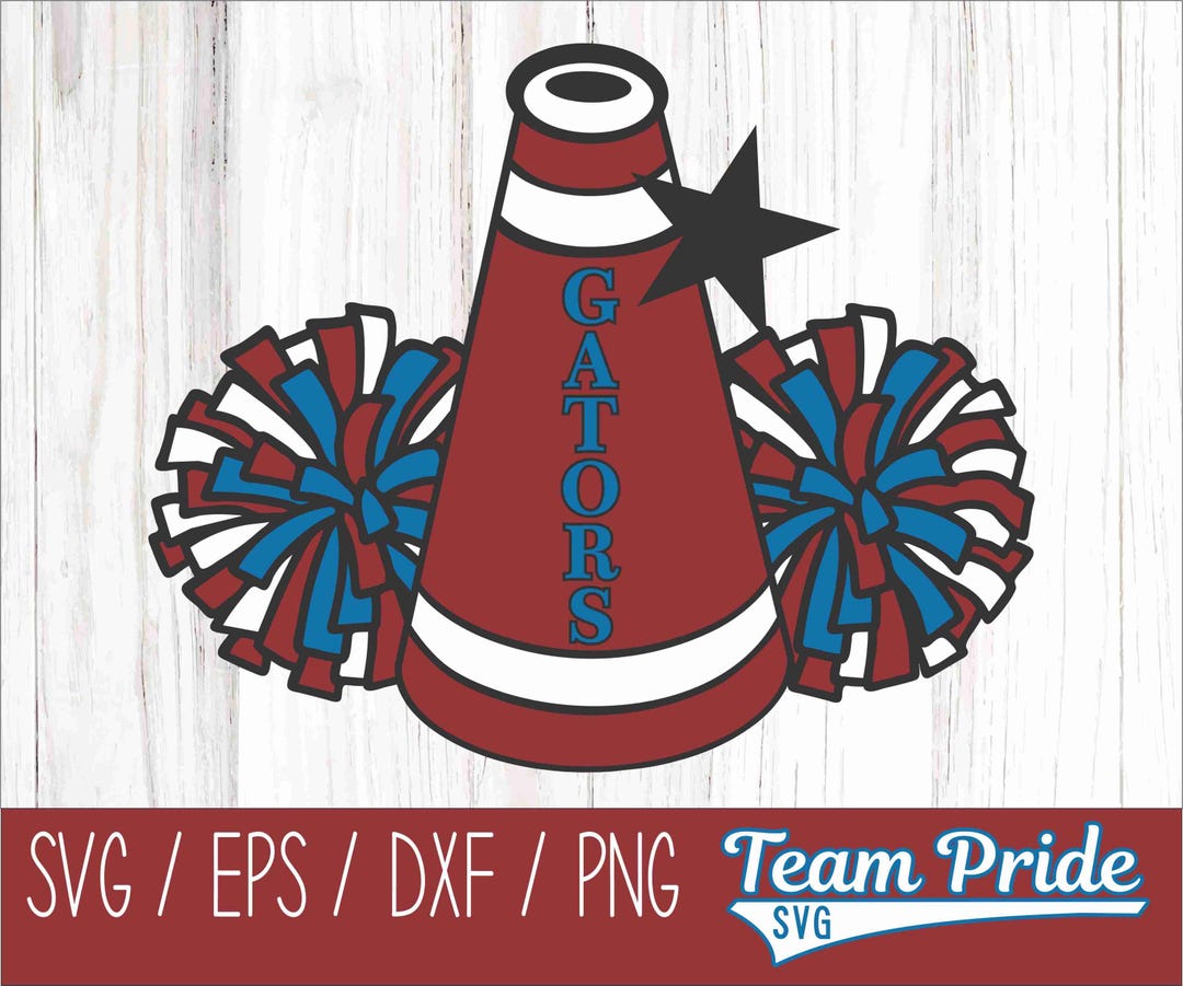 Gators Megaphone Pom Pom Cheerleader SVG Digital Download - Svg, Eps ...