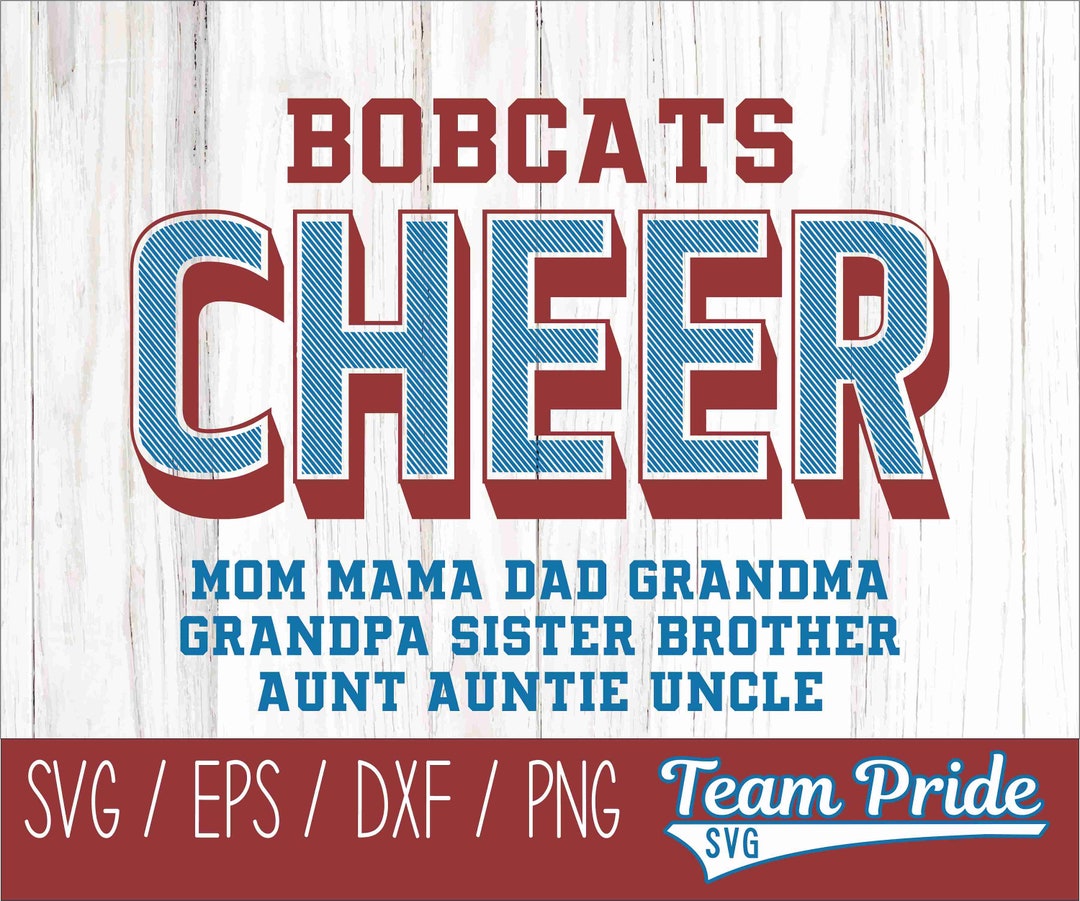Bobcats Cheer Svg Eps Dxf Png Cheerleader, Cheerleading Shirt, Cricut ...