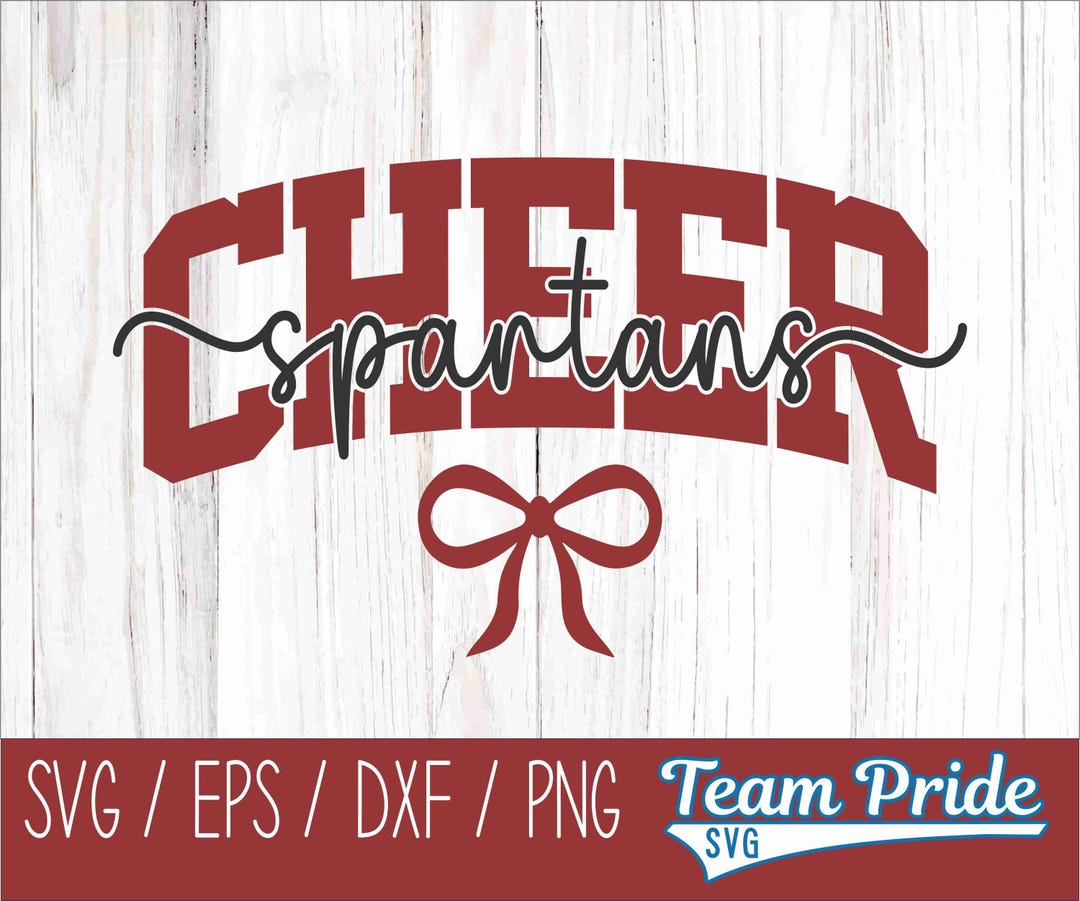 Spartans Cheer SVG | Cheerleading Team Spirit Cut File | Two-color ...