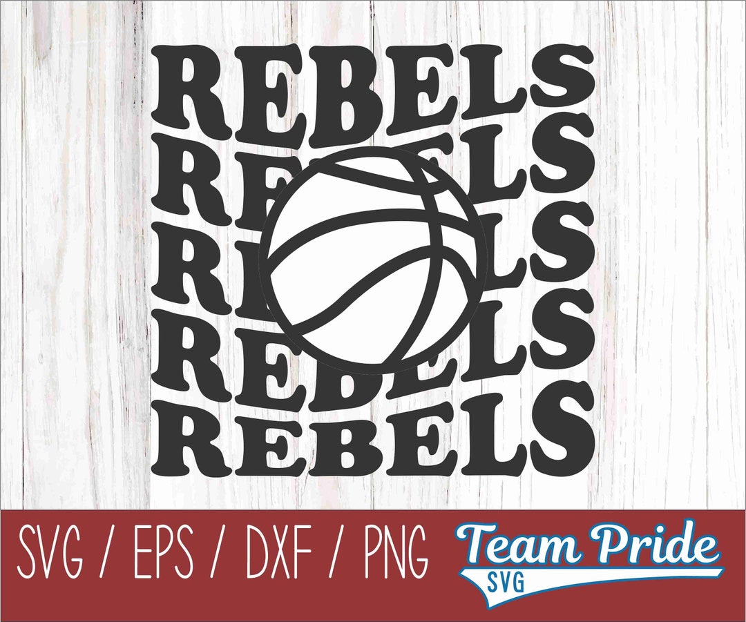 Rebels Vintage Wave Basketball SVG Digital Download Printable - Svg ...