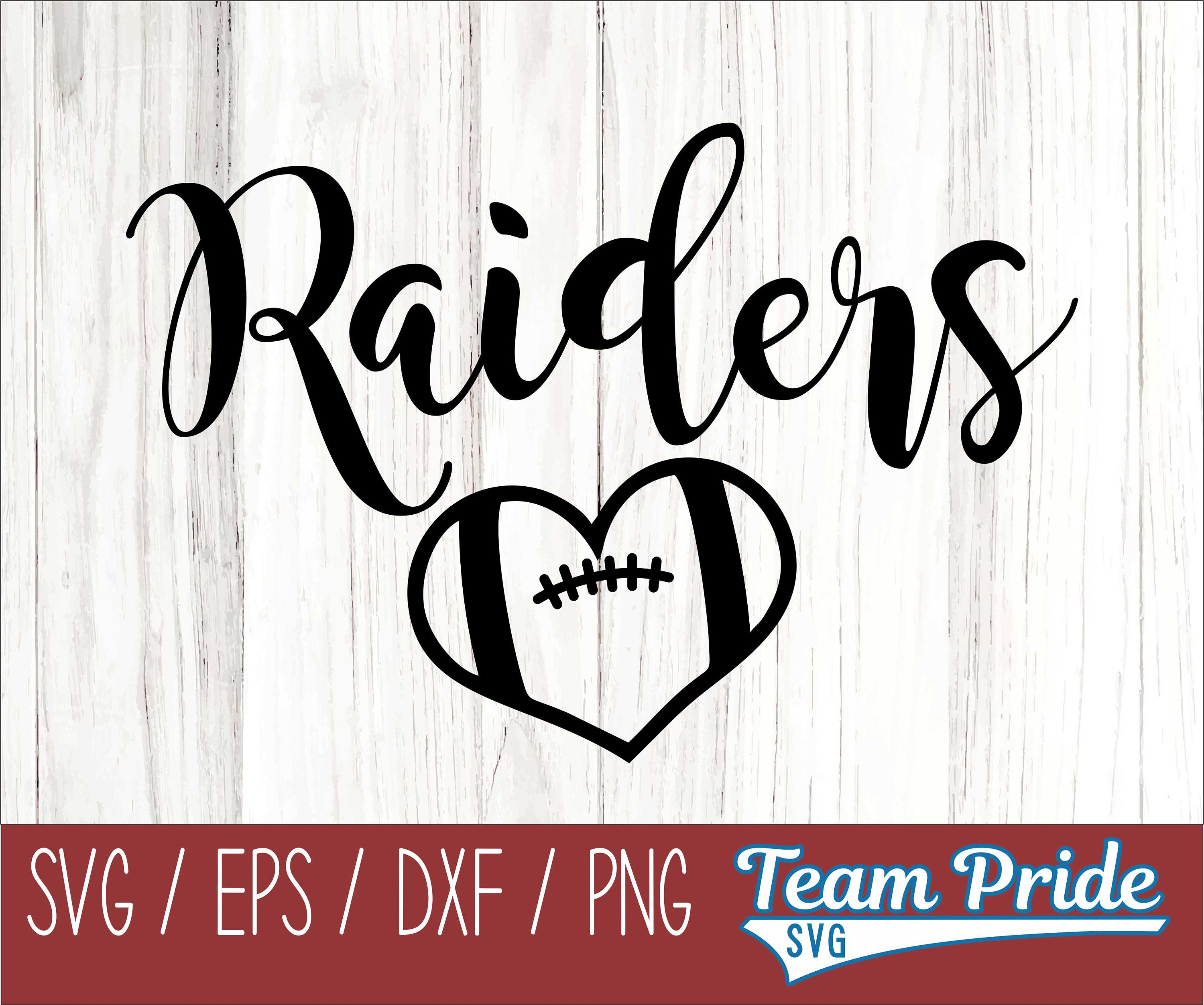 Raiders Football Heart SVG Digital Download Printable Svg - Etsy