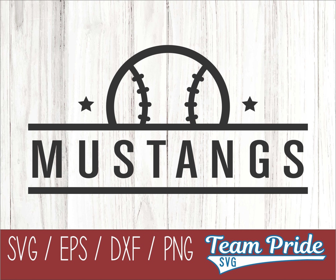 Mustangs Baseball SVG Digital Download Printable - Svg, Eps, Dxf, Png ...