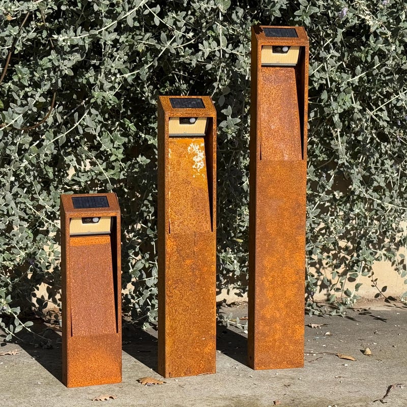 Corten Steel Outdoor Lamp - Etsy