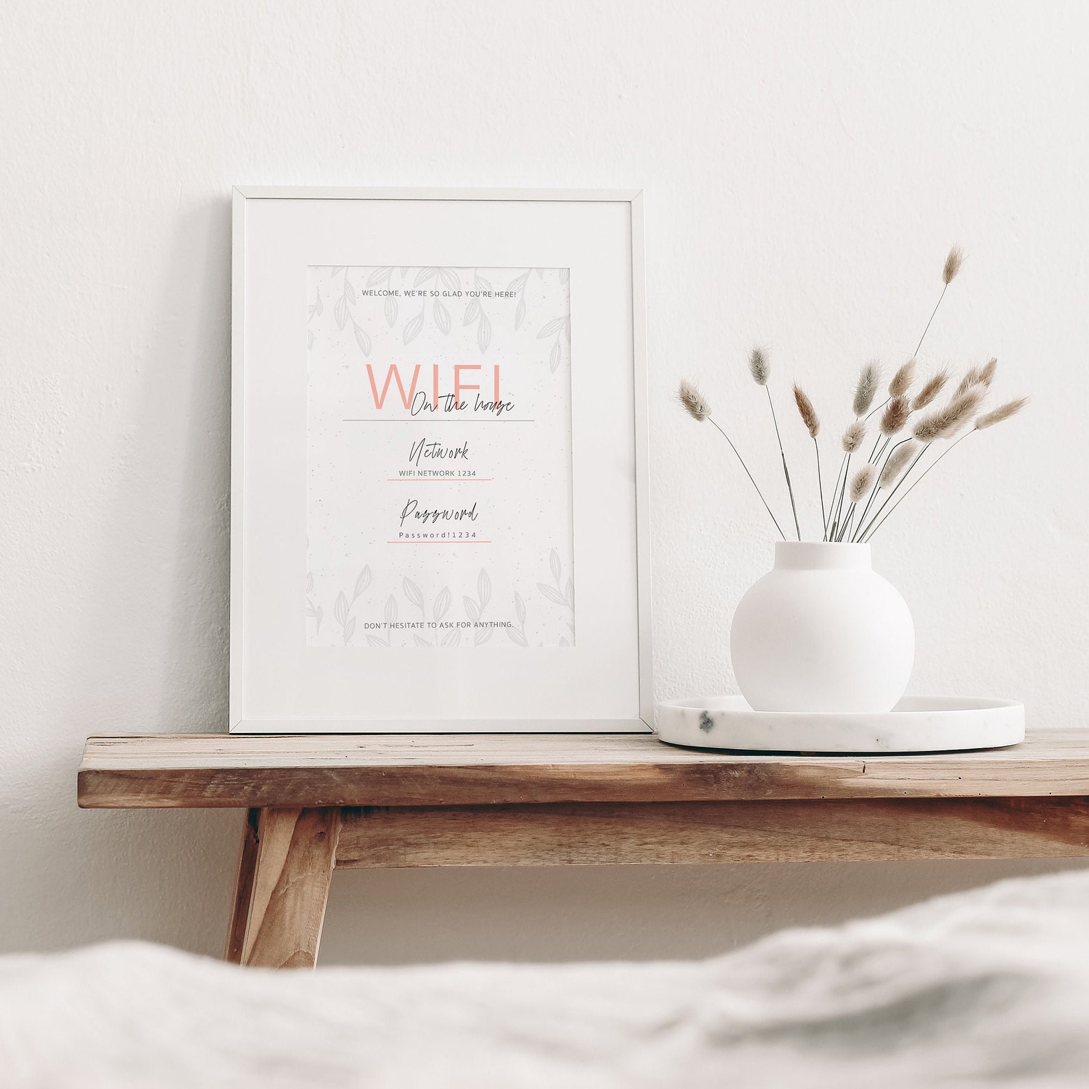 WIFI Password Sign PDF - Etsy