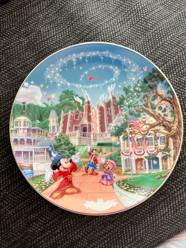 25th Anniversary Walt Disney Plate - Etsy