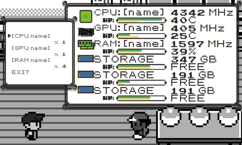 AIDA64 Pokemon Red Sensor Panel 1024x600 - Etsy