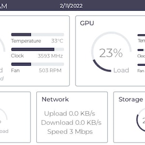 Sensor Panel - CAM AIDA64 Stat Monitor Skin (800x480) - Etsy