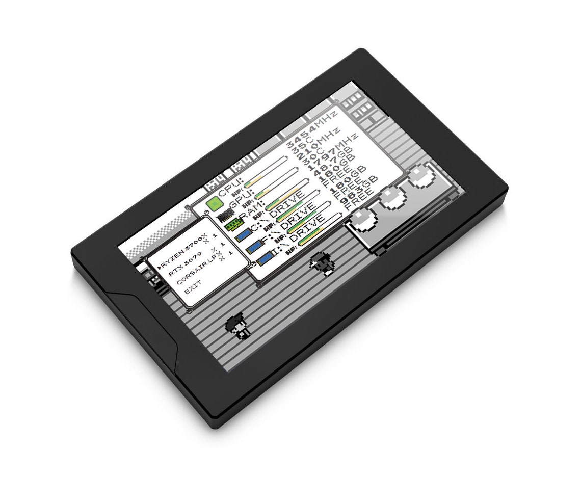 AIDA64 Pokemon Red Sensor Panel 1024x600 - Etsy