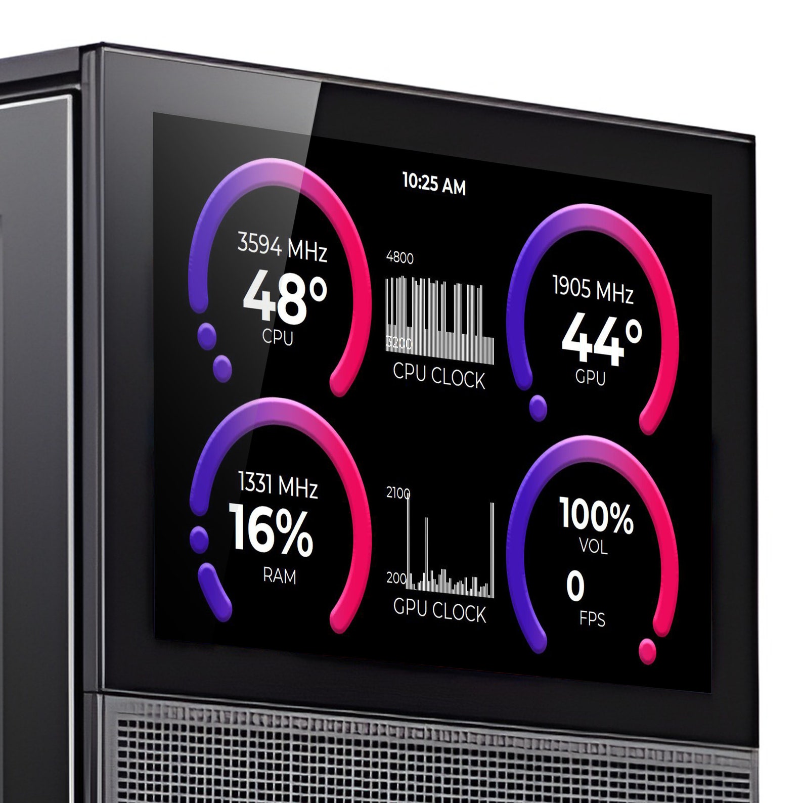 Sensor Panel - Midnight Wave Pro AIDA64 Stat Monitor Skin (1280x800) - Etsy