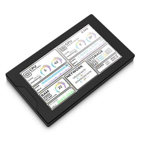 Sensor Panel CAM AIDA64 Dark Stat Monitor Skin 800x480 - Etsy UK