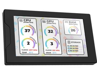 Sensor Panel - CAM AIDA64 Dark Stat Monitor Skin (800x480) - Etsy UK