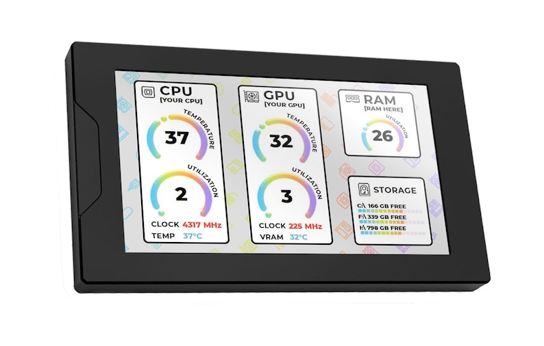 Sensor Panel - Unicorn Vomit AIDA64 Stat Monitor Skin (800x480) - Etsy