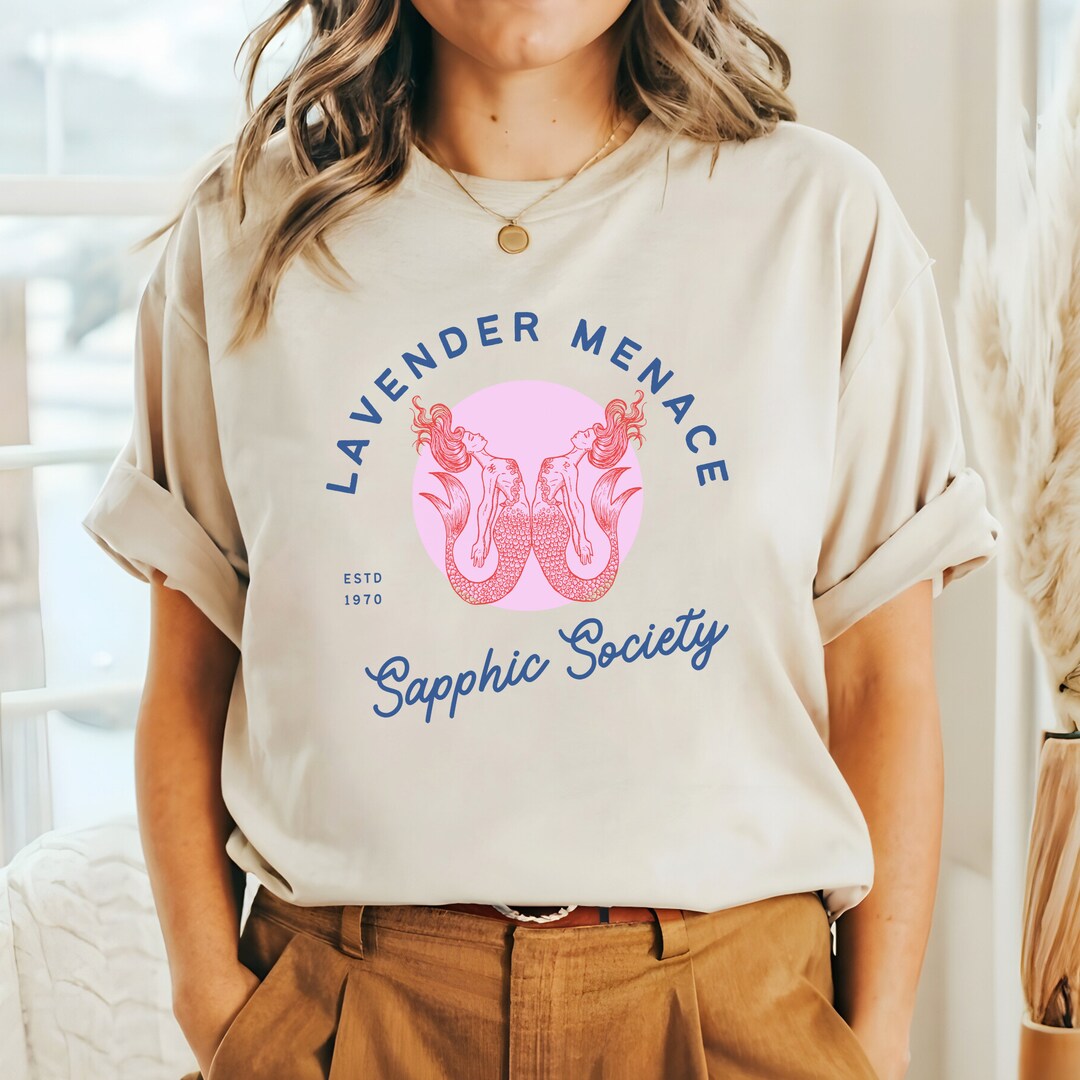 SAPPHIC SHIRT, Lavender Menace, Sapphic Society Tshirt, Subtle Lesbian ...