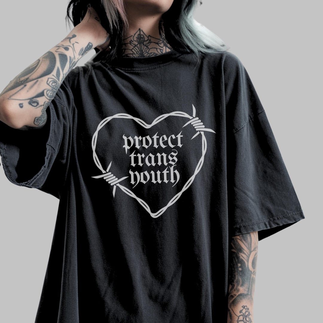 PROTECT TRANS YOUTH Shirt, Support Trans Kids, Leftist Tshirt, Trans ...