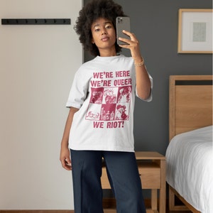 We're Here We're Queer We Riot Shirt, Pride Was A Riot, LGBTQ Vintage ...