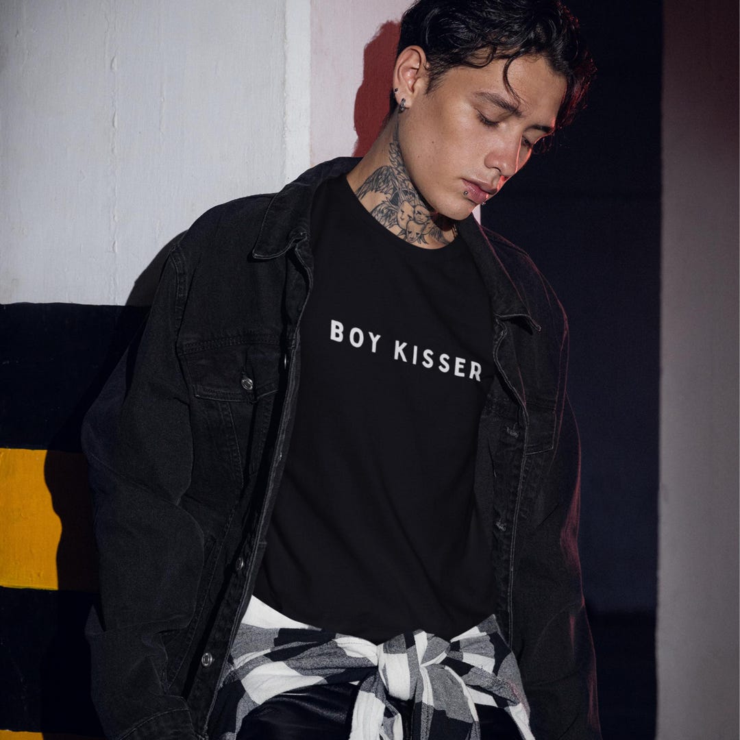 BOY KISSER Gay Pride Shirt, Mlm Pride Tshirt, Gay Boyfriend Gift, Funny ...