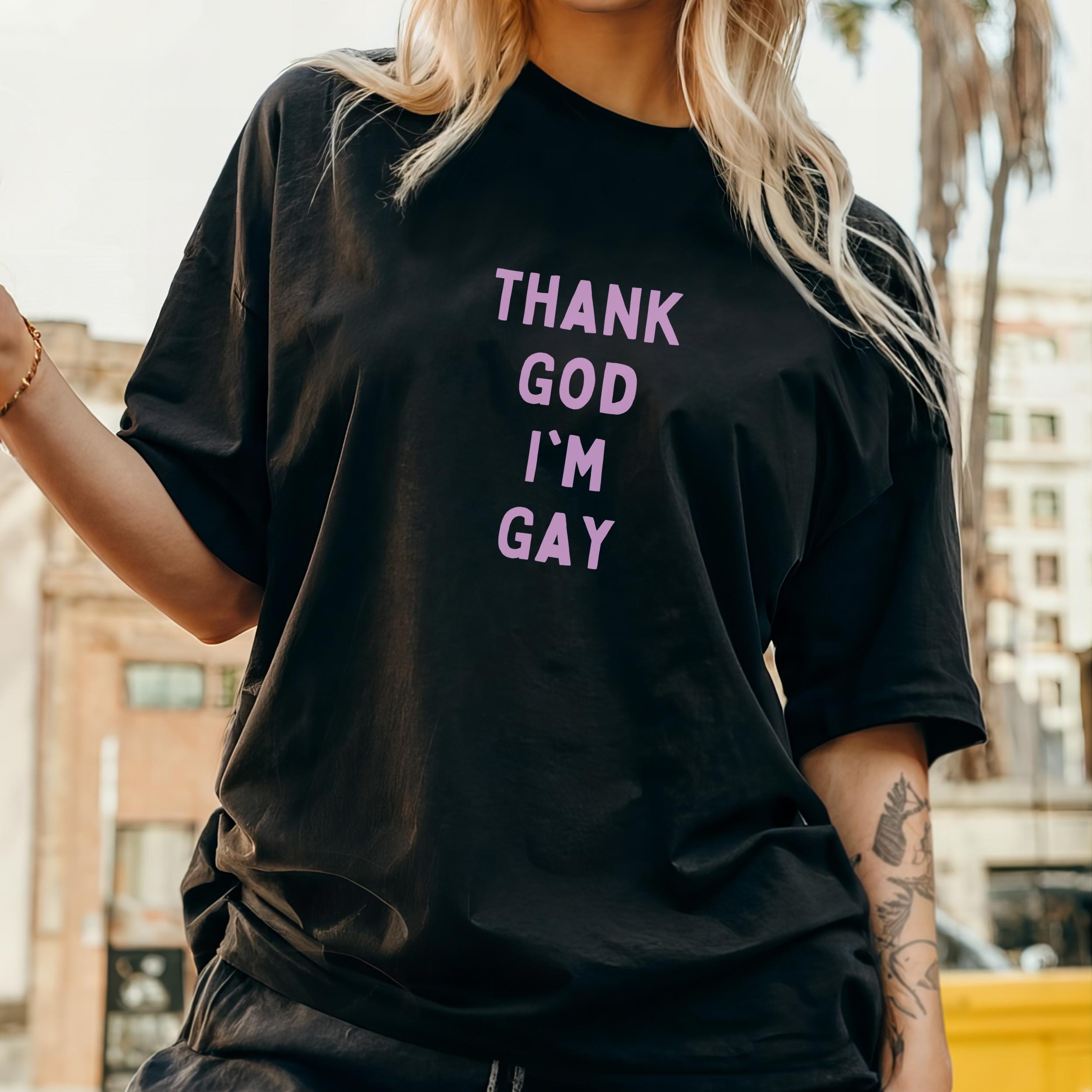 THANK GOD I'm GAY T-shirt, Vintage Pride Tshirt, Lesbian Shirt, Queer T ...